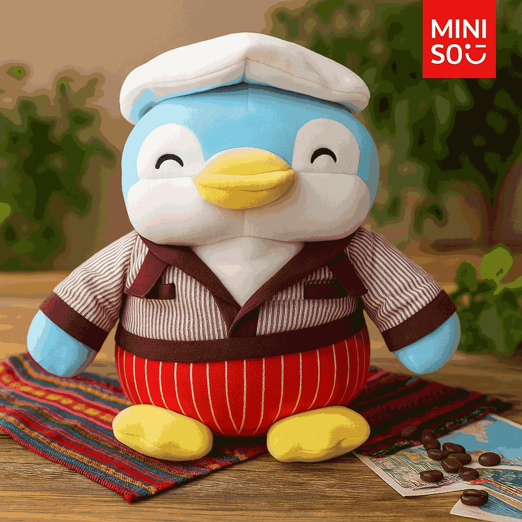 Miniso City Pen Explores the World Series Penguin Plush Toy 31 CM (Guatemala) | thealanscottretail
